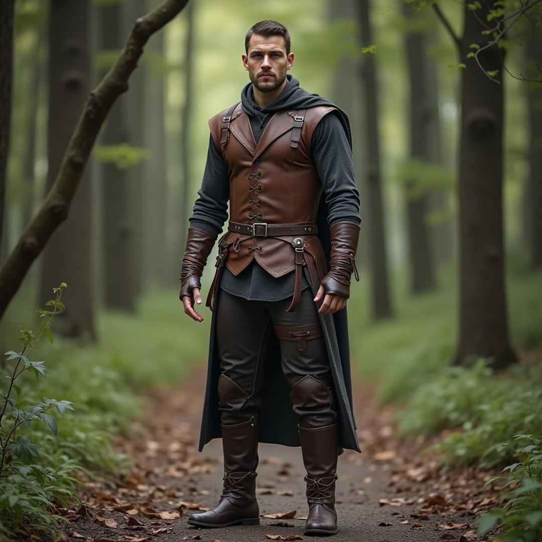 Men Brown Leather Viking LARP Cosplay Vest | Lace-up Front Warrior ...
