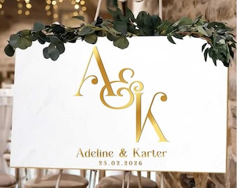 Custom Couple Monogram Wedding, Wedding Initial Logo Personalized ...