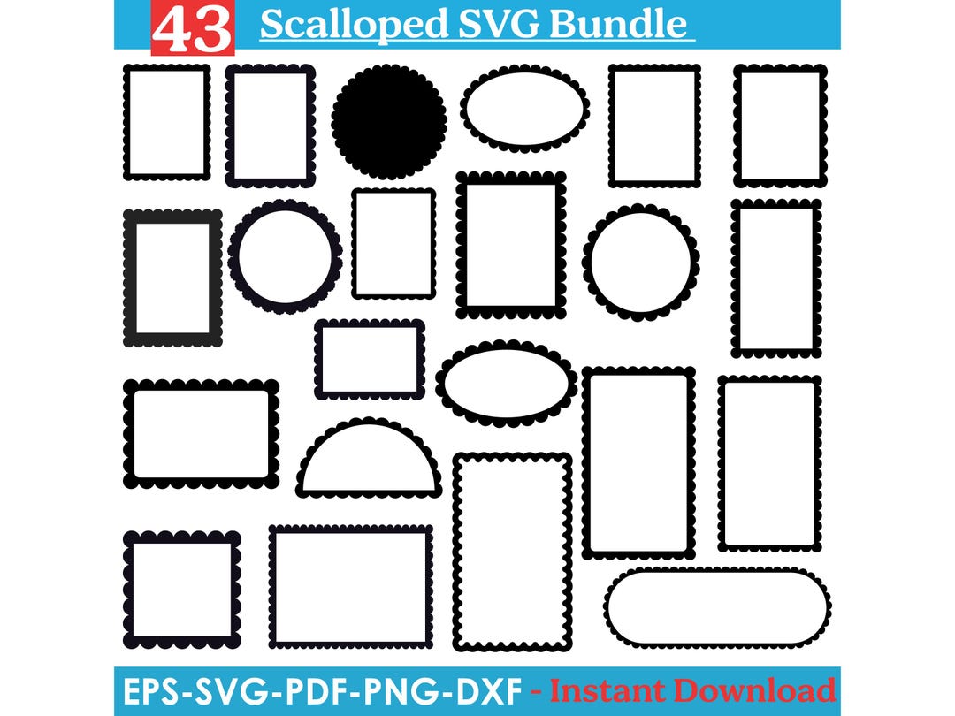 Scalloped Frame SVG Bundle, Laser Cut Files (digital Download) - Etsy UK