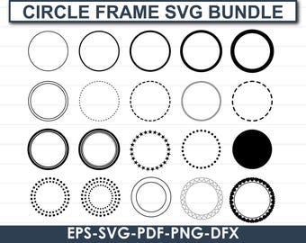 Circle Frame SVG Bundle, Doodle Sketch Cut Files (digital Download) - Etsy