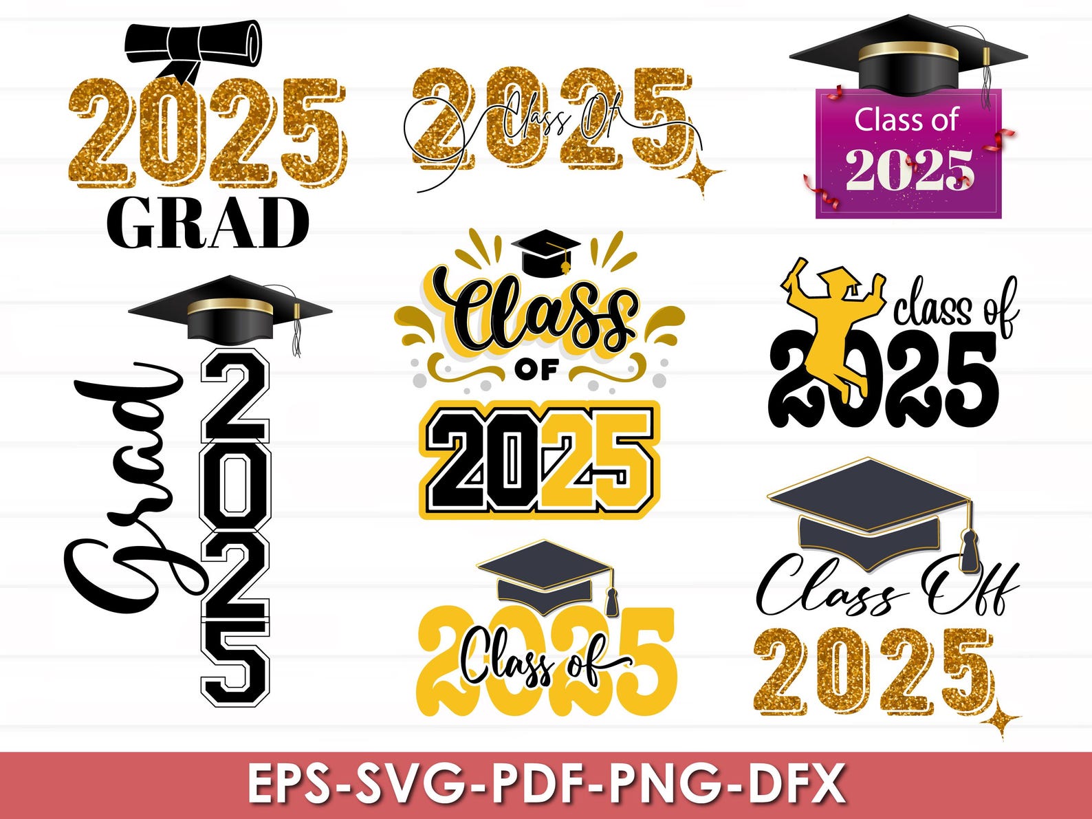 Graduation 2025 SVG Bundle, Graduation Cap Design (digital Download) - Etsy