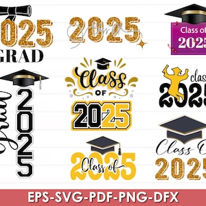 Graduation 2025 SVG Bundle, Graduation Cap Design (digital Download) - Etsy