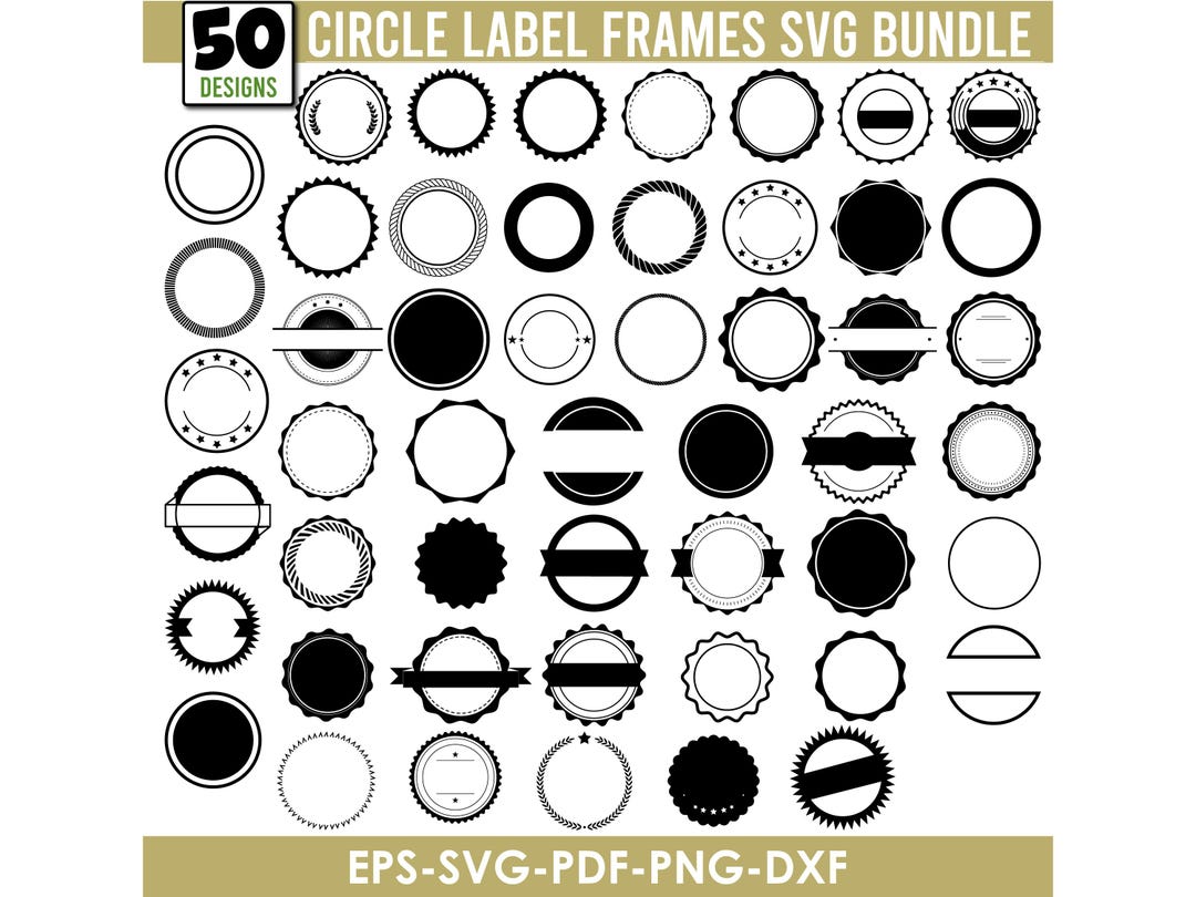 Circle Frame SVG Bundle, Circular Labels, Badges (digital Download) - Etsy
