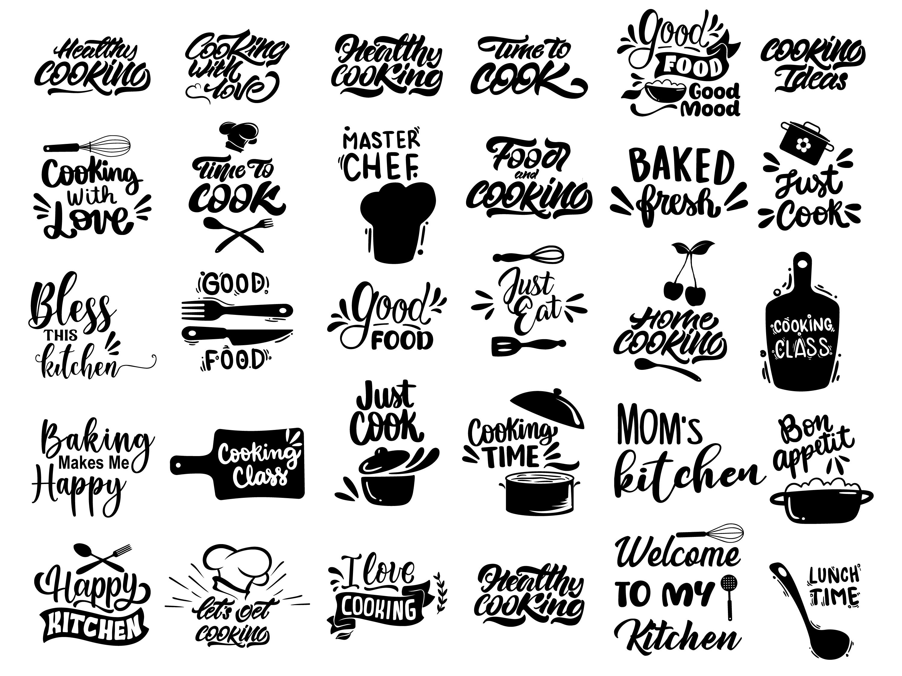 Kitchen Svg Bundle Happy Kitchen Svg Bundle, Kitchen Designs Svg ...