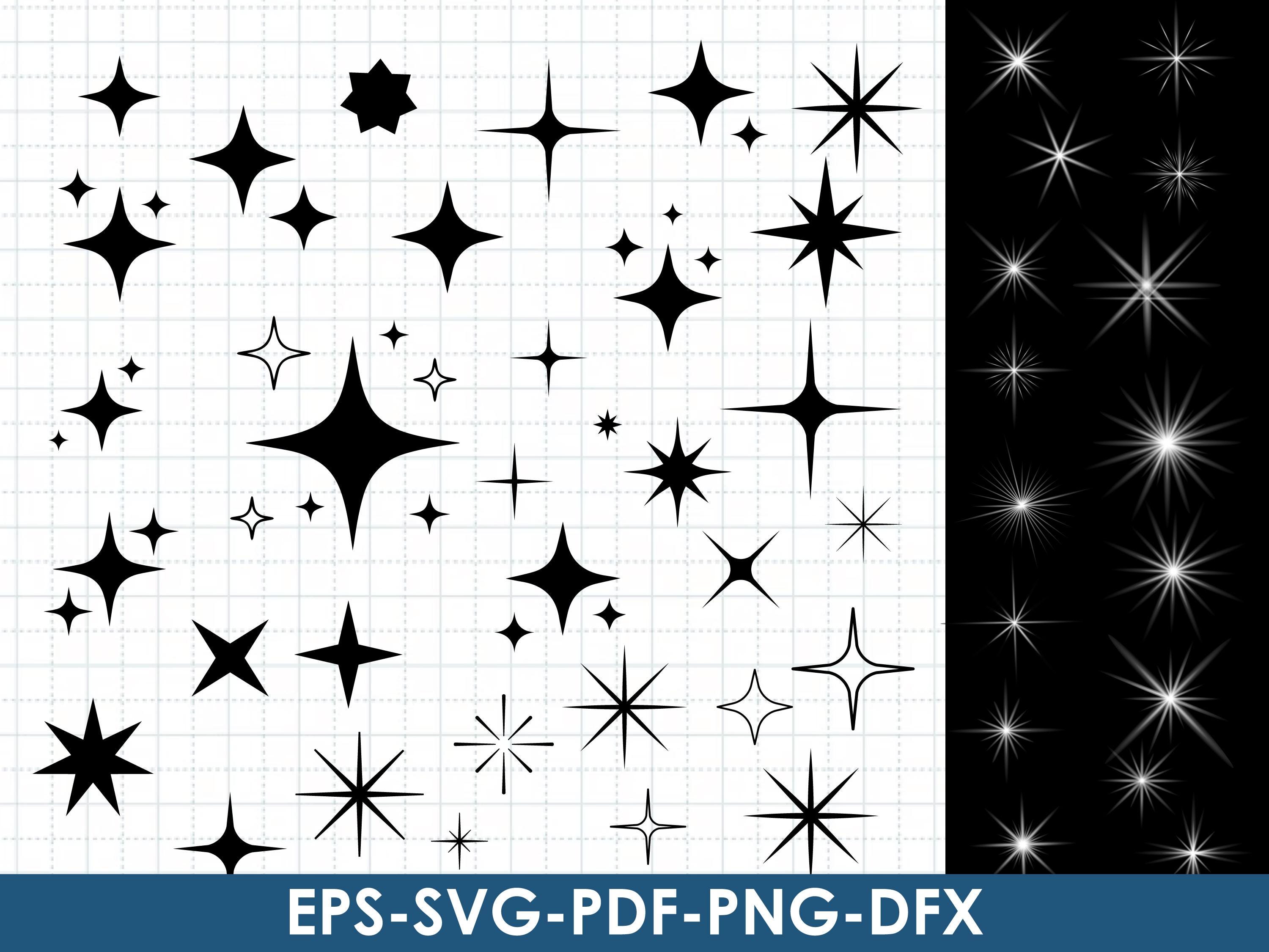 Sparkle SVG Bundle, Sparkle Stars SVG, Stars Svg, Star Clipart, Bright Stars, Twinkle Stars ...