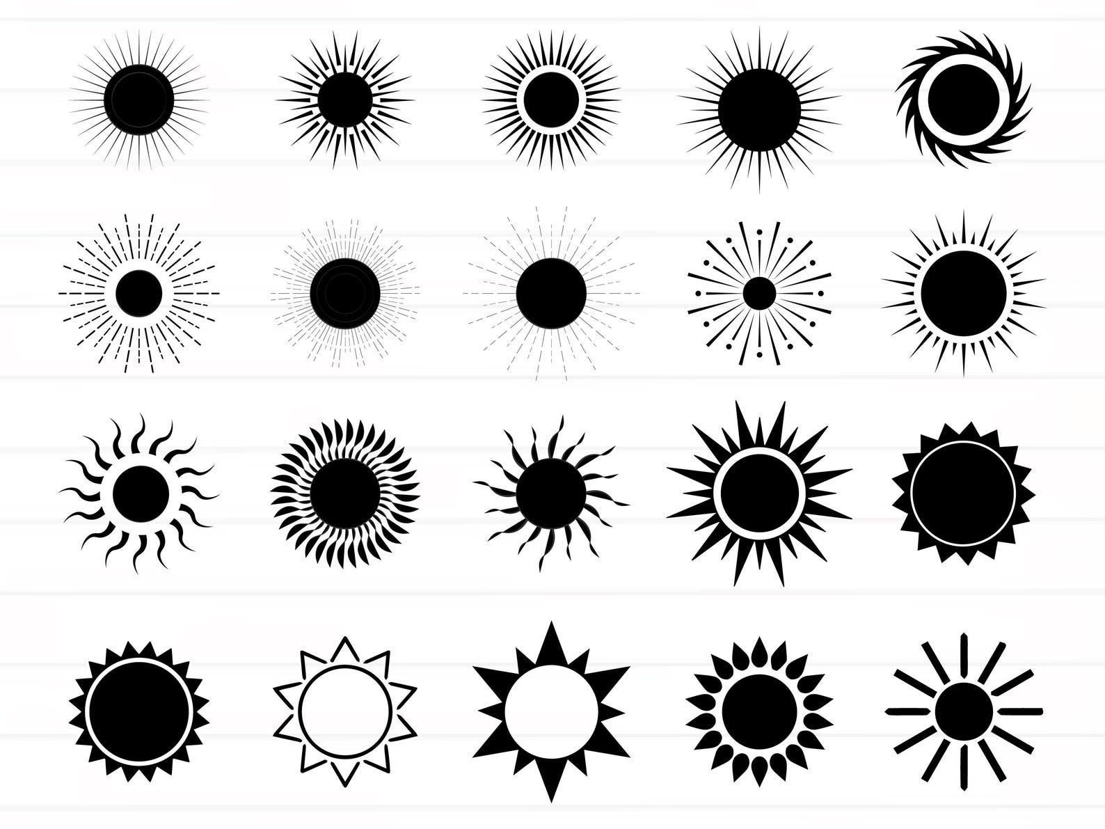 Sun Svg Bundle, Sunrise Svg , Sun Svg Cut File, Sunrise Svg Bundle ...