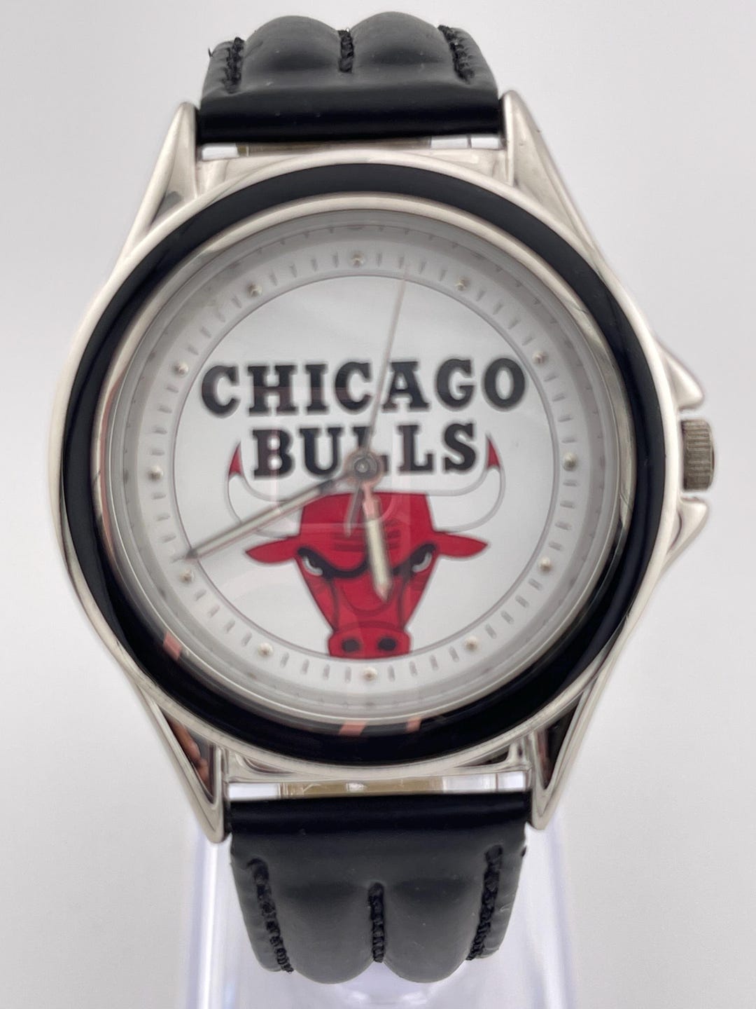 Vintage Relic Chicago Bulls Quartz Watch C. 2000s NBA Fan Watch Leather ...