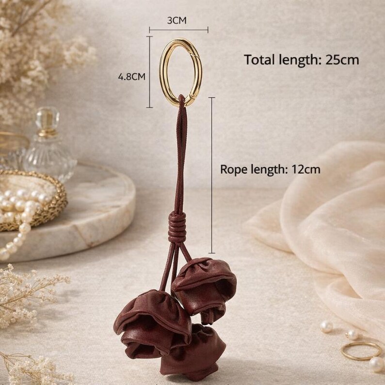 Rose Flower Bag Charm – Luxury Bag Accessory for Women - Etsy