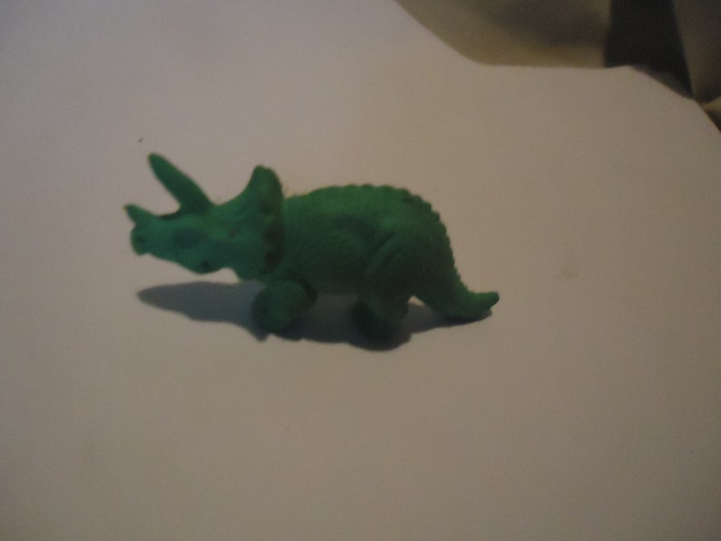 Vintage Miniature Rubber Rhino Dinosaur Toy Figurine or | Etsy