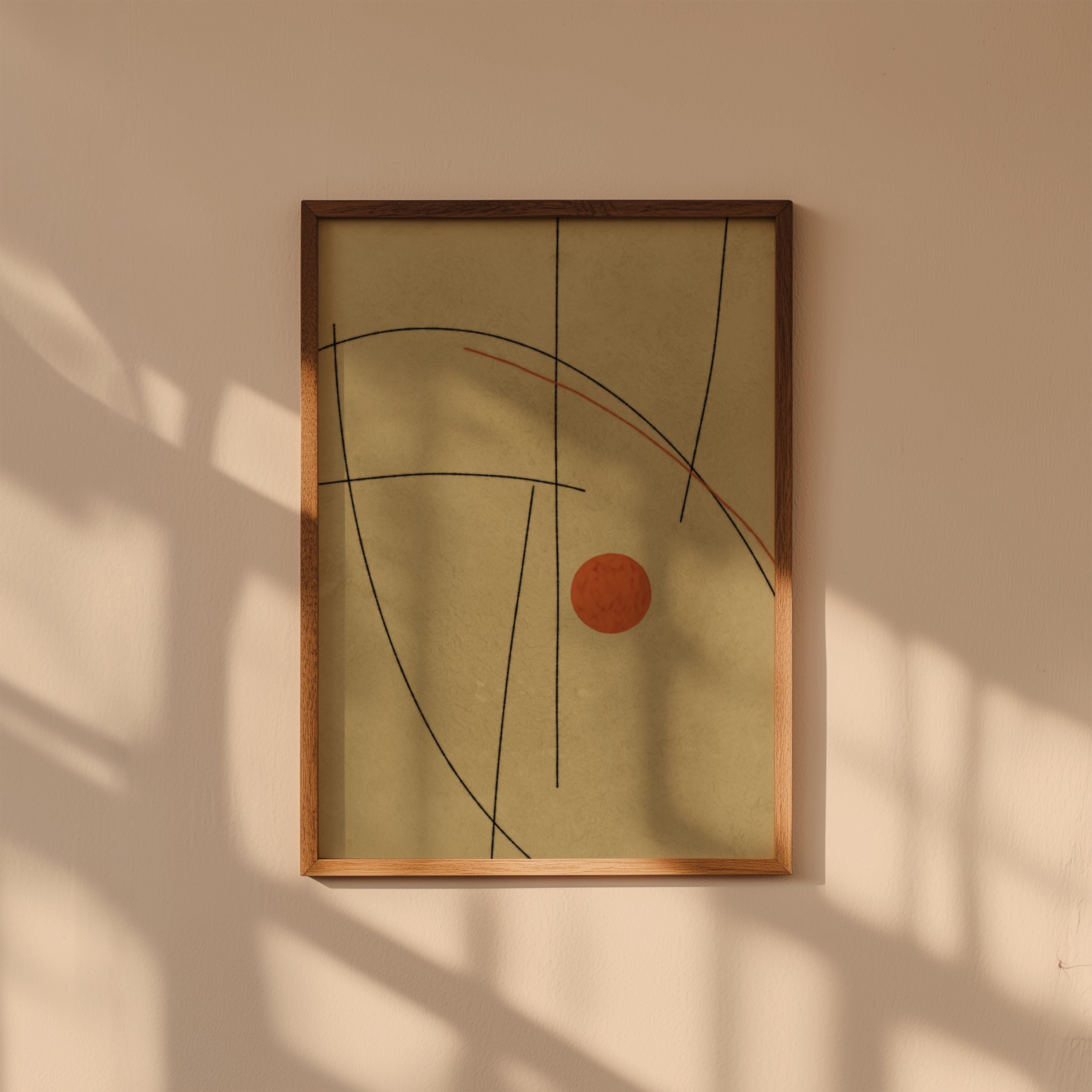 Mustard Yellow Minimalist Abstract Print, Yellow Ochre Digital Download ...