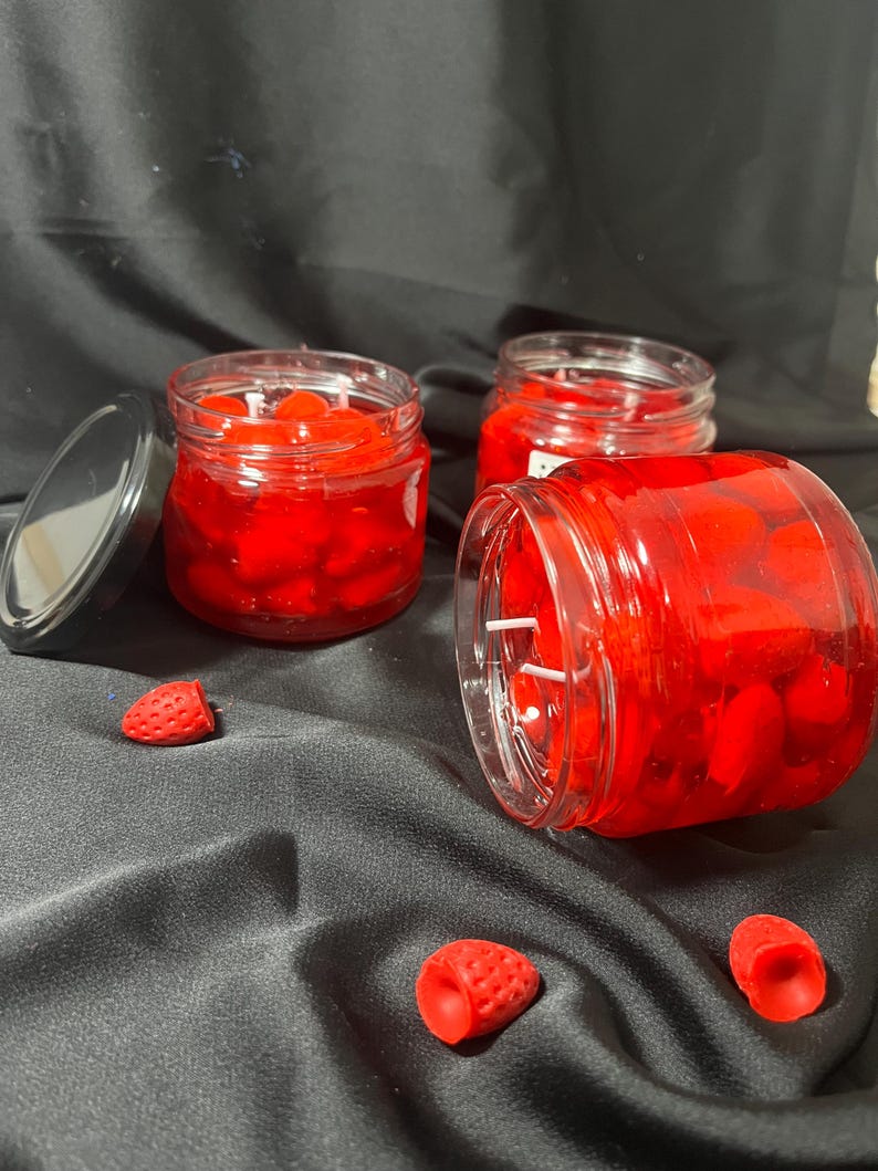 Handmade Strawberry Jam Candle: Fruity Dessert Scented Candle - Etsy