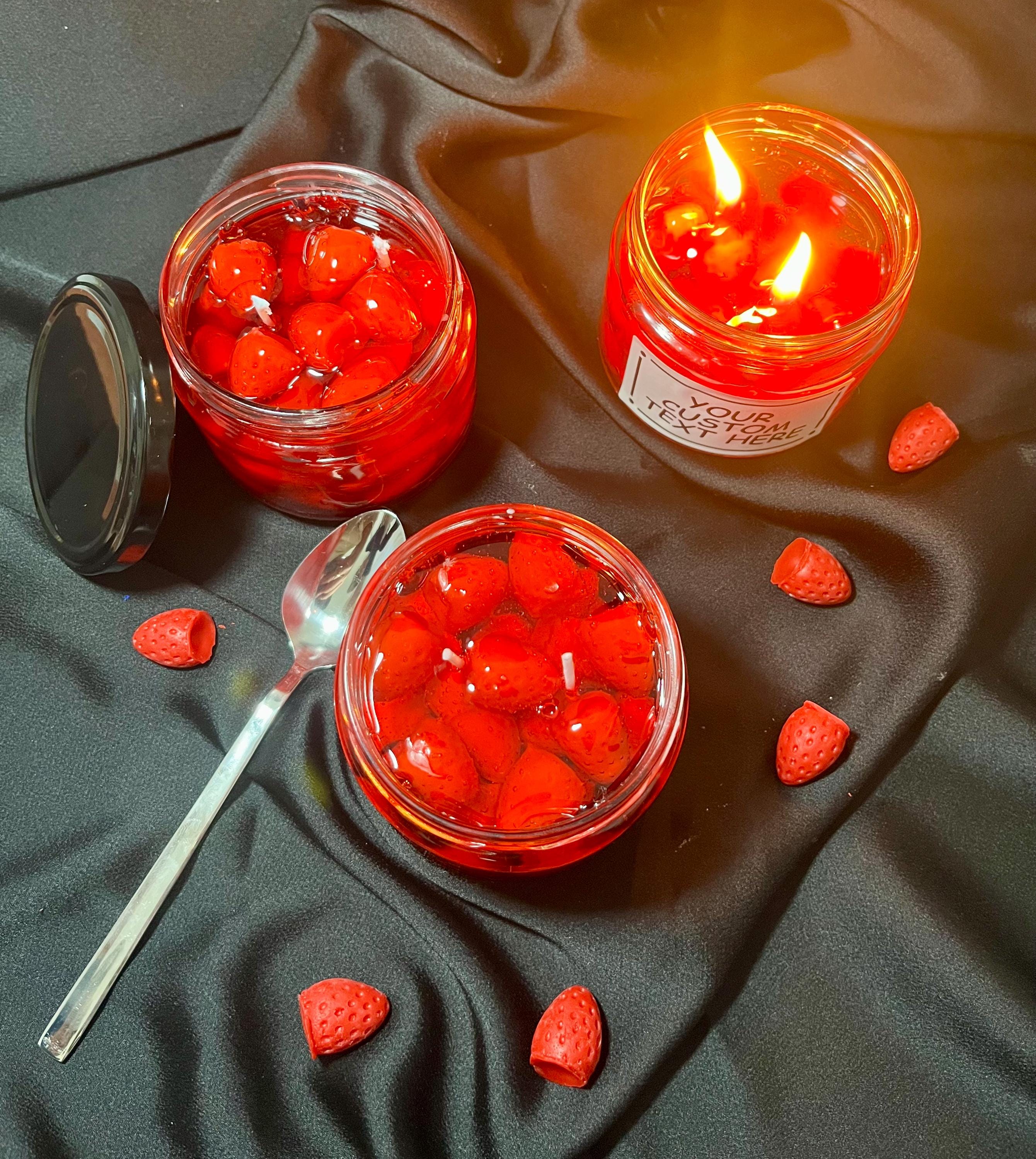 Handmade Strawberry Jam Candle: Fruity Dessert Scented Candle - Etsy
