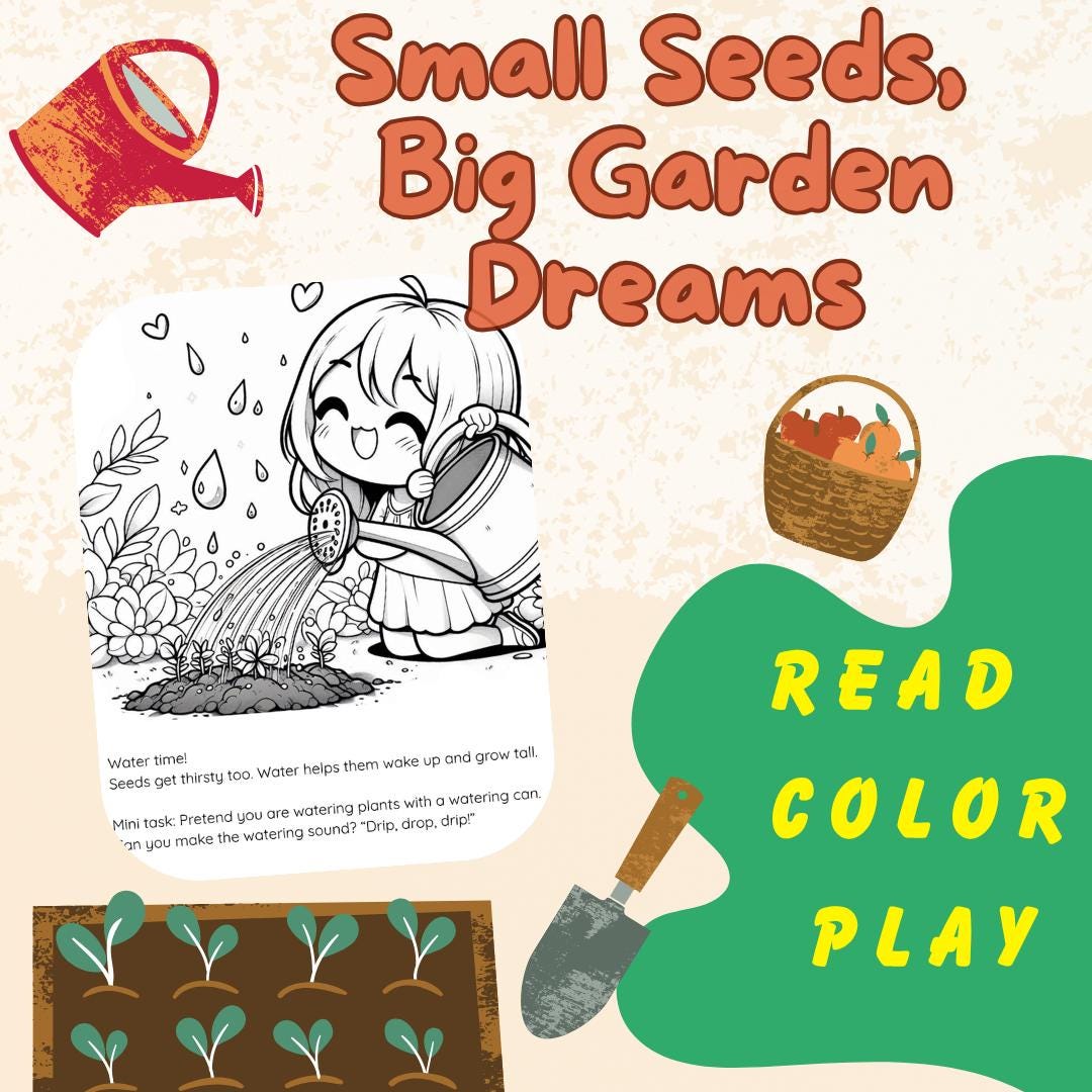 Interactive Vegetable Garden Coloring Book - Kids Learning Activity ...