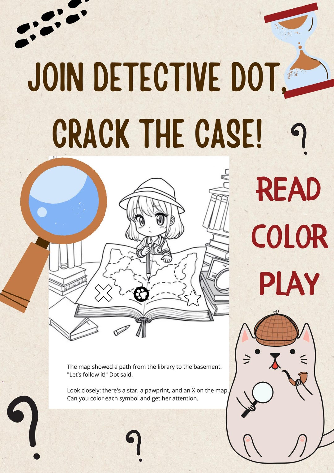 Detective Dot Coloring Pages: Mystery Activity Book (PDF Download) - Etsy