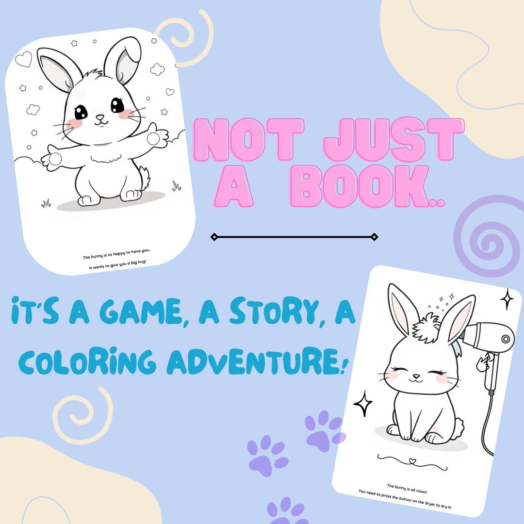 Bunny Pet Care Coloring Pages | Adopt a Rabbit | Learn Animal ...