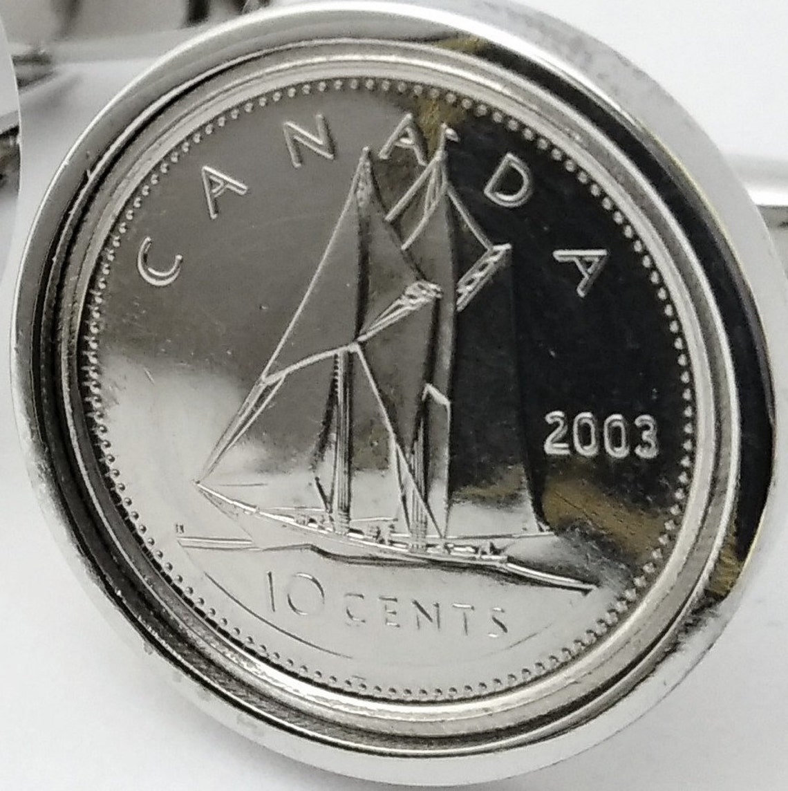 Canadian 10 Cent Coin Cufflinks Gift for Men Anniversary - Etsy