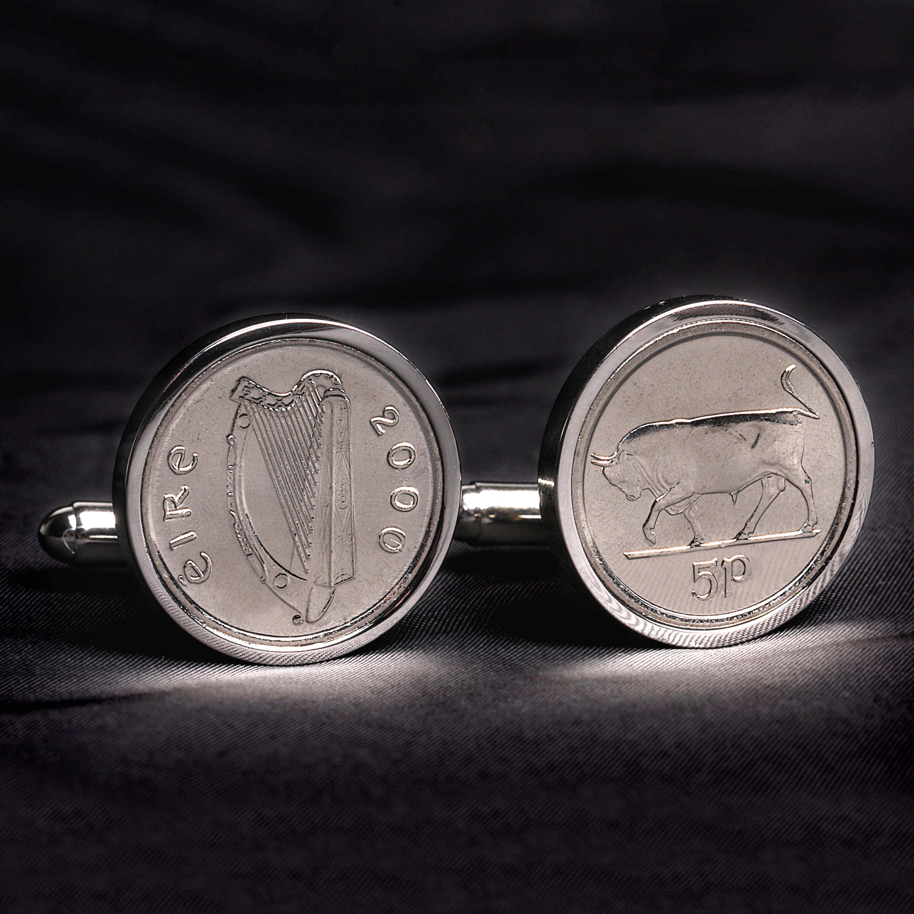 Wall Street Gift Lucky Irish Bull Coin Cufflinks Genuine - Etsy