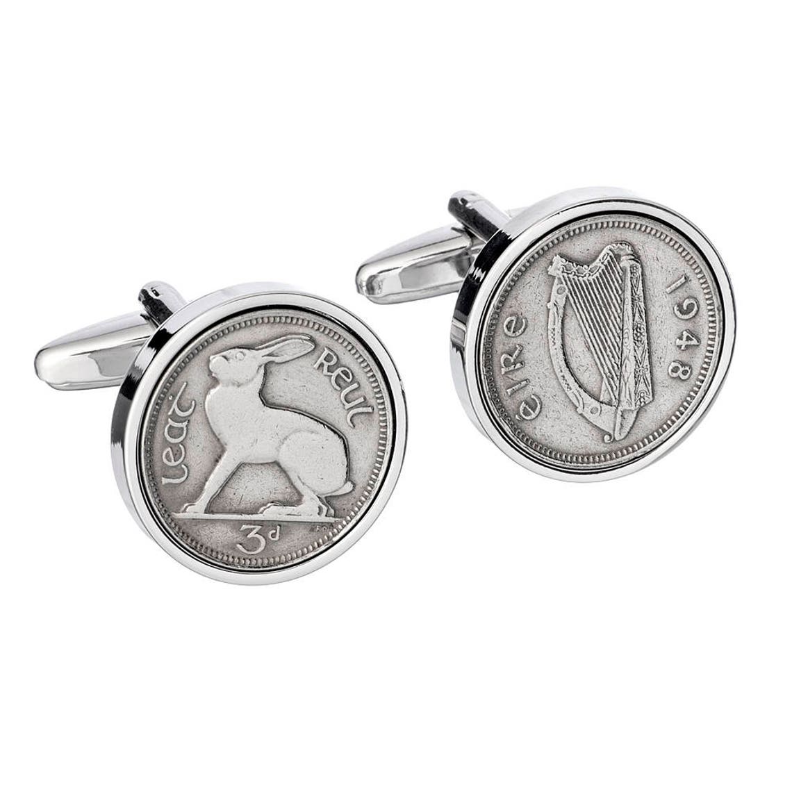 1948 Birthday 1948 Irish Gift Lucky Irish Coin Cufflinks - Etsy