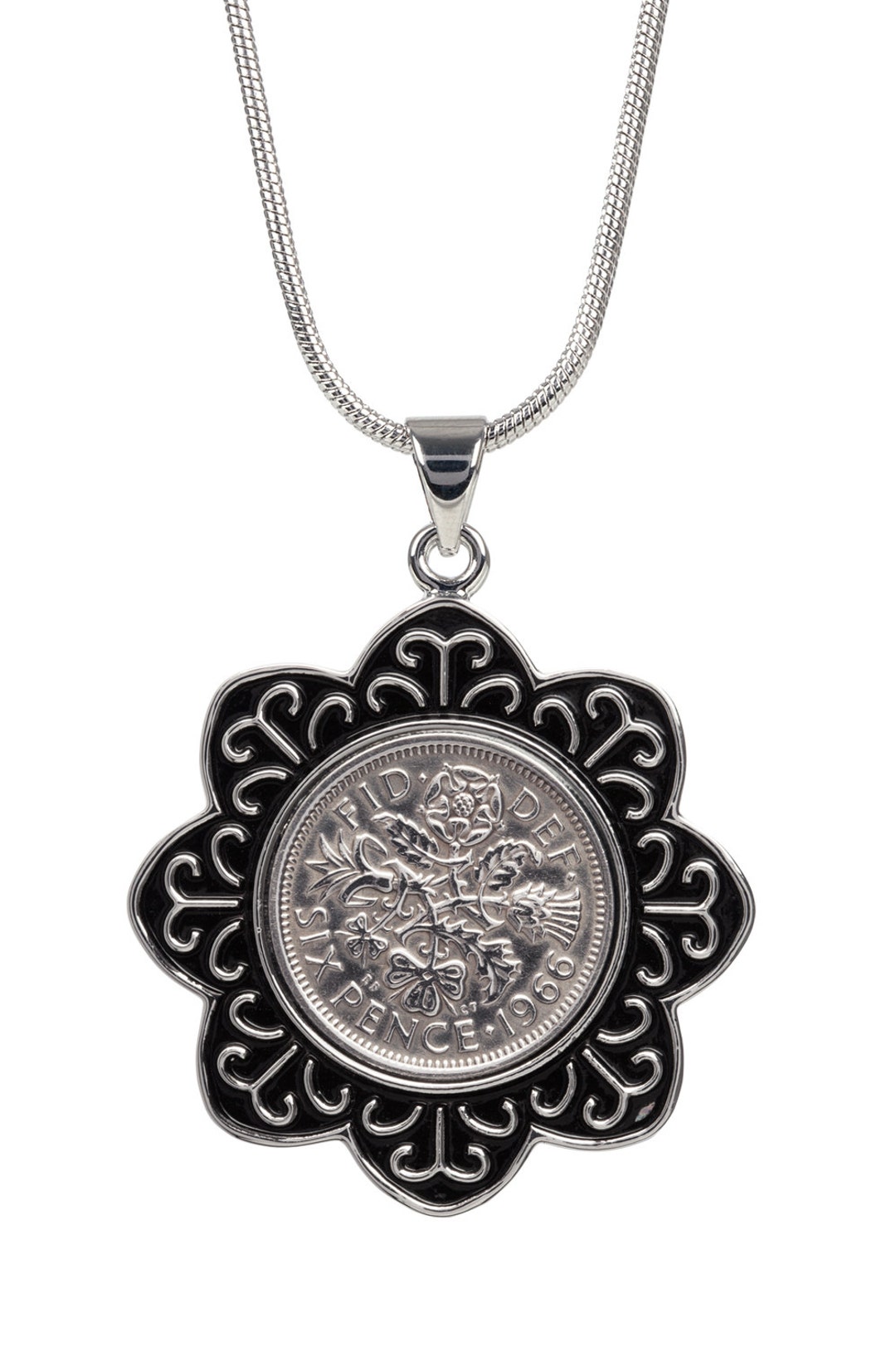 1966 Birthday Gift - 1966 English Coin Pendant - Includes Presentation ...