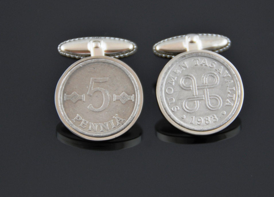 Handmade Finnish Coin Cufflinks – Lapland Gift Idea - Etsy