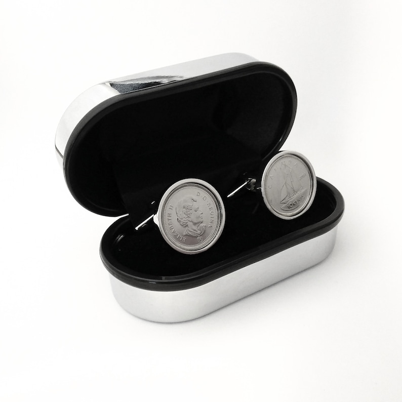 Canadian 10 Cent Coin Cufflinks Gift for Men Anniversary | Etsy