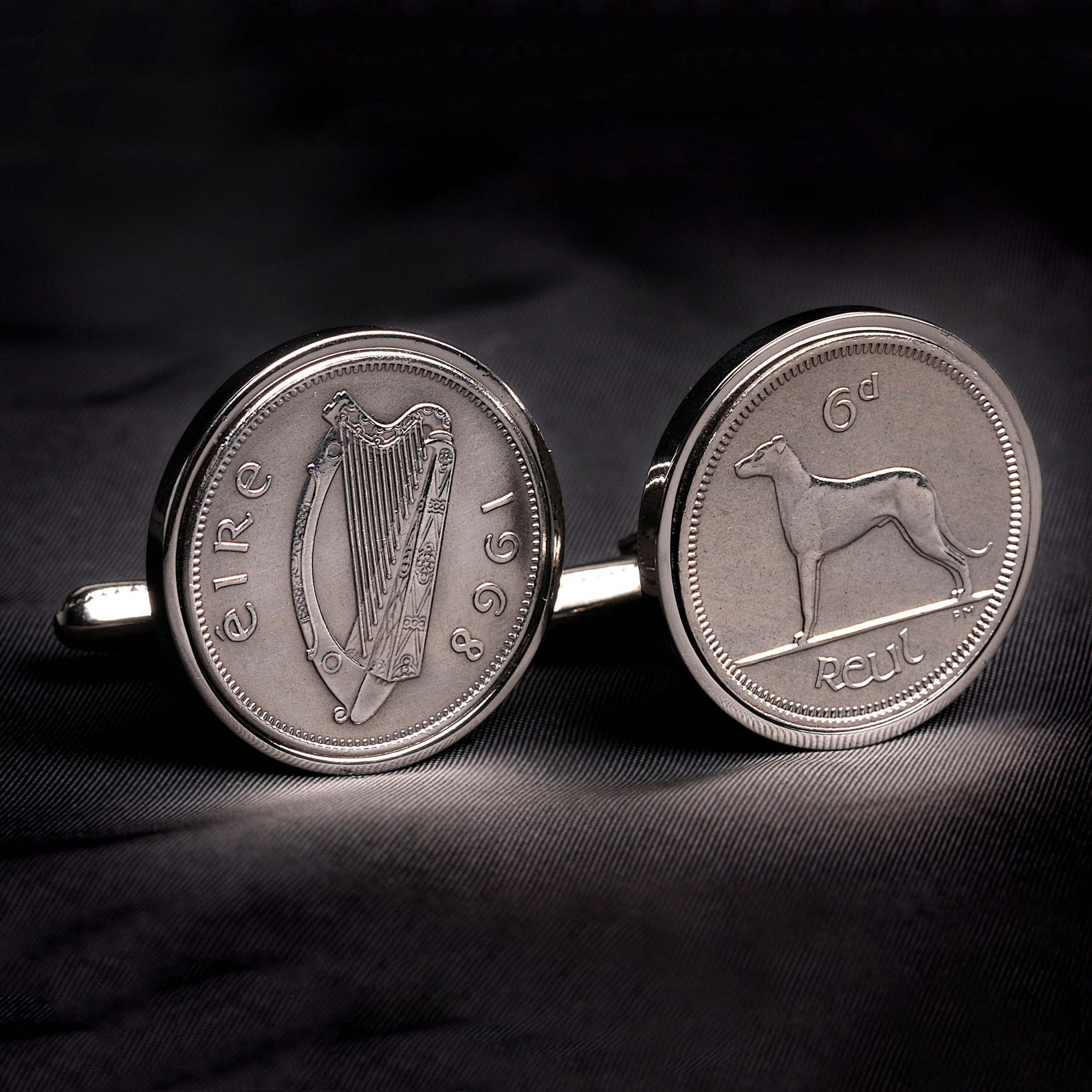 Wedding Cufflinks - Irish Wolfhound Cufflinks Made Using Old Ireland ...