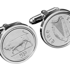 Irish Coin Cufflinks Lucky Irish Bull Cufflinks-perfect Gift - Etsy