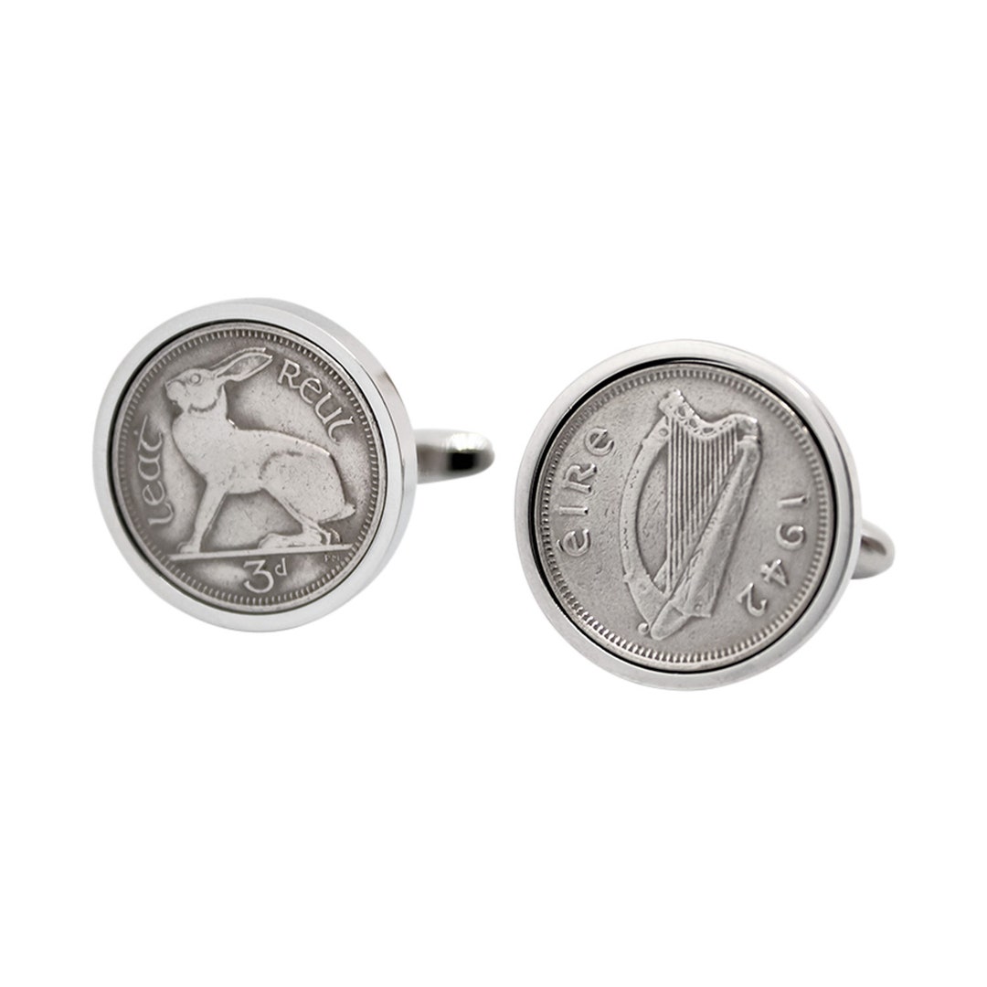 1942 Irish Coin Cufflinks: Handmade Lucky Birthday Gift - Etsy