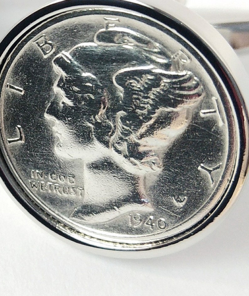 1940 Birthday Gift | Rare Coin 1940 American Dime Coin Cufflinks | Gift ...