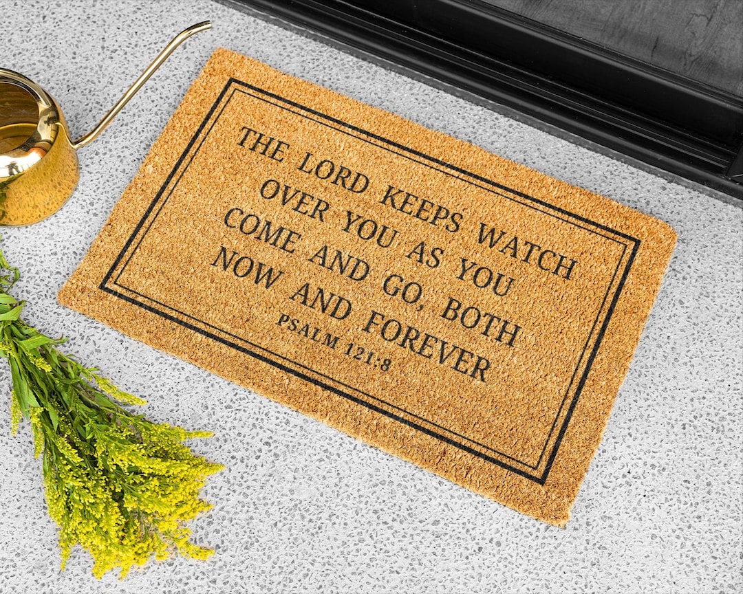 Bible Verse Doormat Gift for Christian Doormat Psalm 121:8 Coir Door ...
