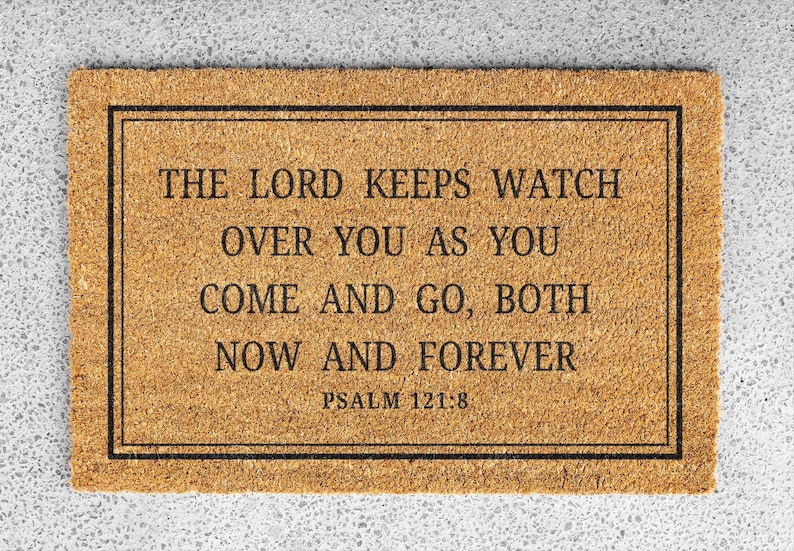 Bible Verse Doormat Gift for Christian Doormat Psalm 121:8 Coir Door ...
