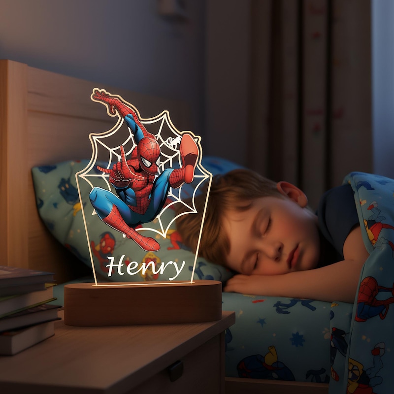 Spider Man Led Decor - Etsy