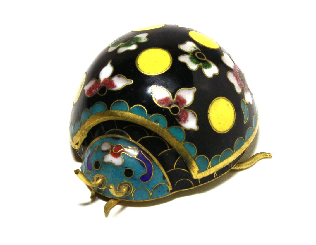 Vintage Metal Ladybug Trinket Box Circa 1960's - Etsy