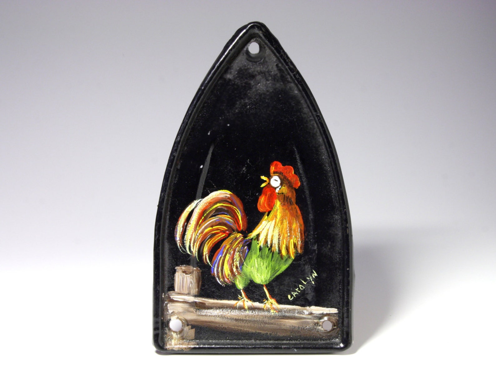 Vintage Hand Painted Rooster Iron Rest Circa 1960's - Etsy
