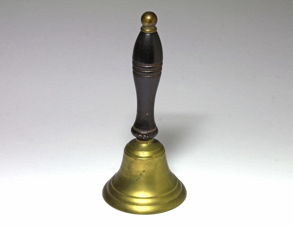 Vintage Small Bronze School Bell Circa 1950's - Etsy