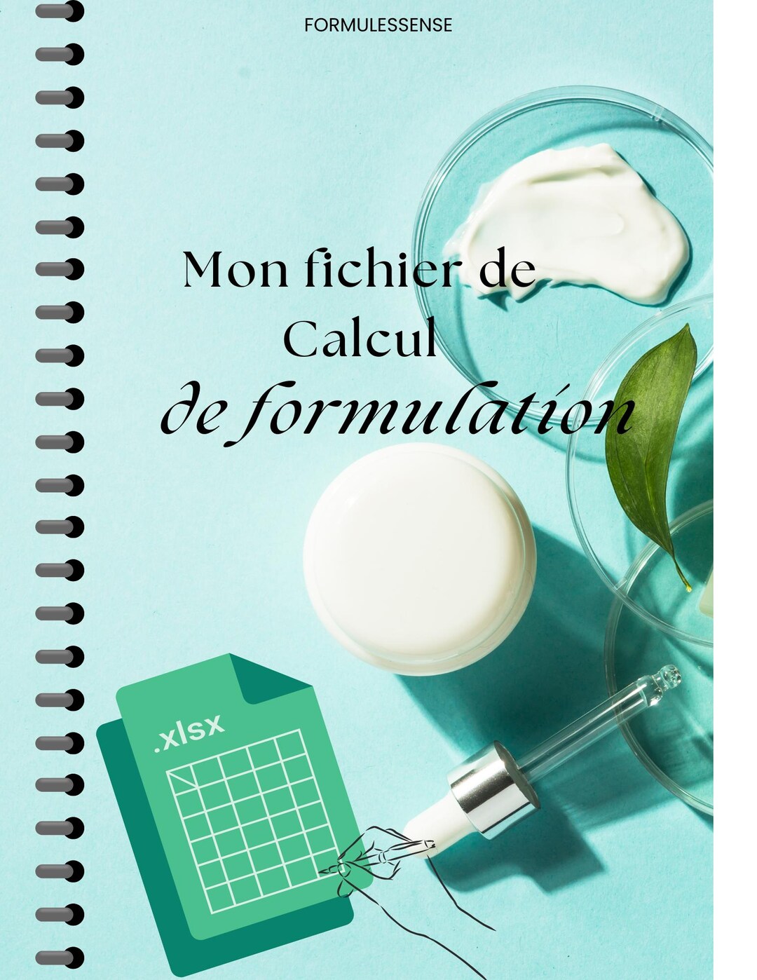 Fichier numérique calcul formulation pour label cosmétiques, modèle d ...