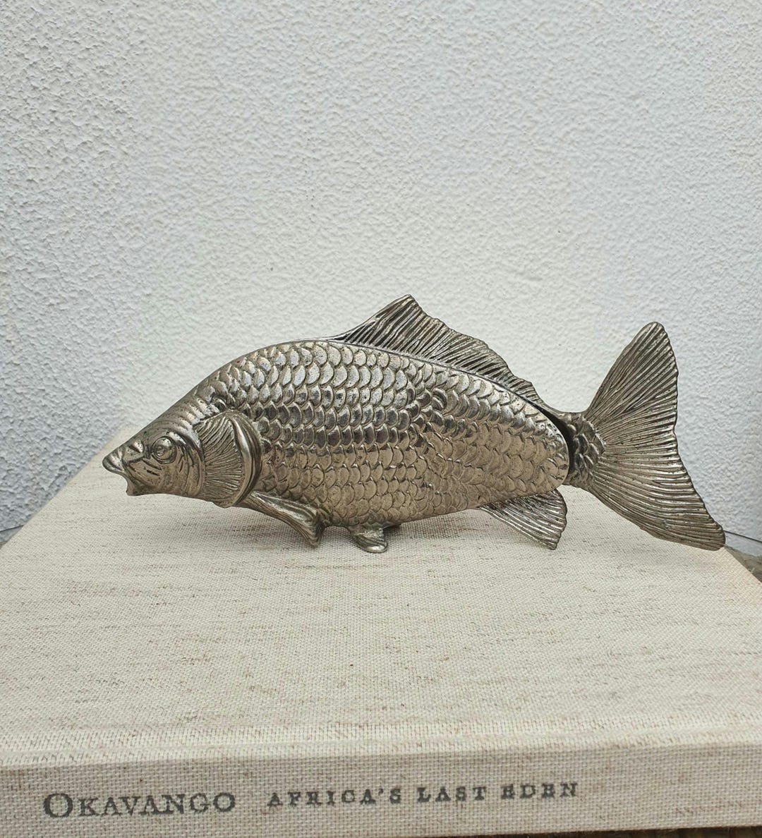 Vintage Silver Plated Fish Carp Letter and Napkin Holder - Silver ...