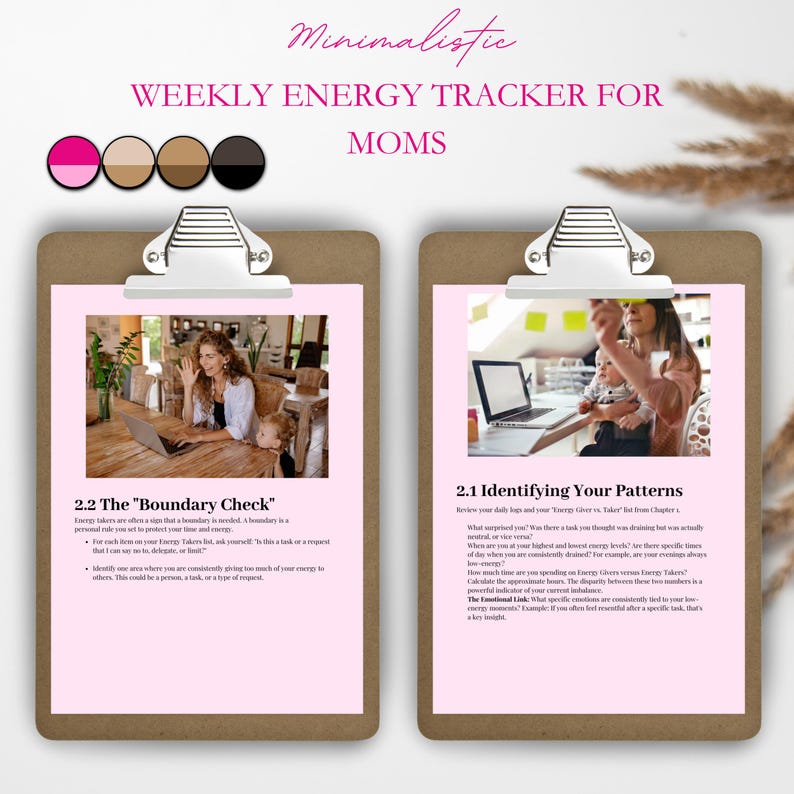 Weekly Energy Tracker for Moms | Printable Self-care Planner | Digital ...