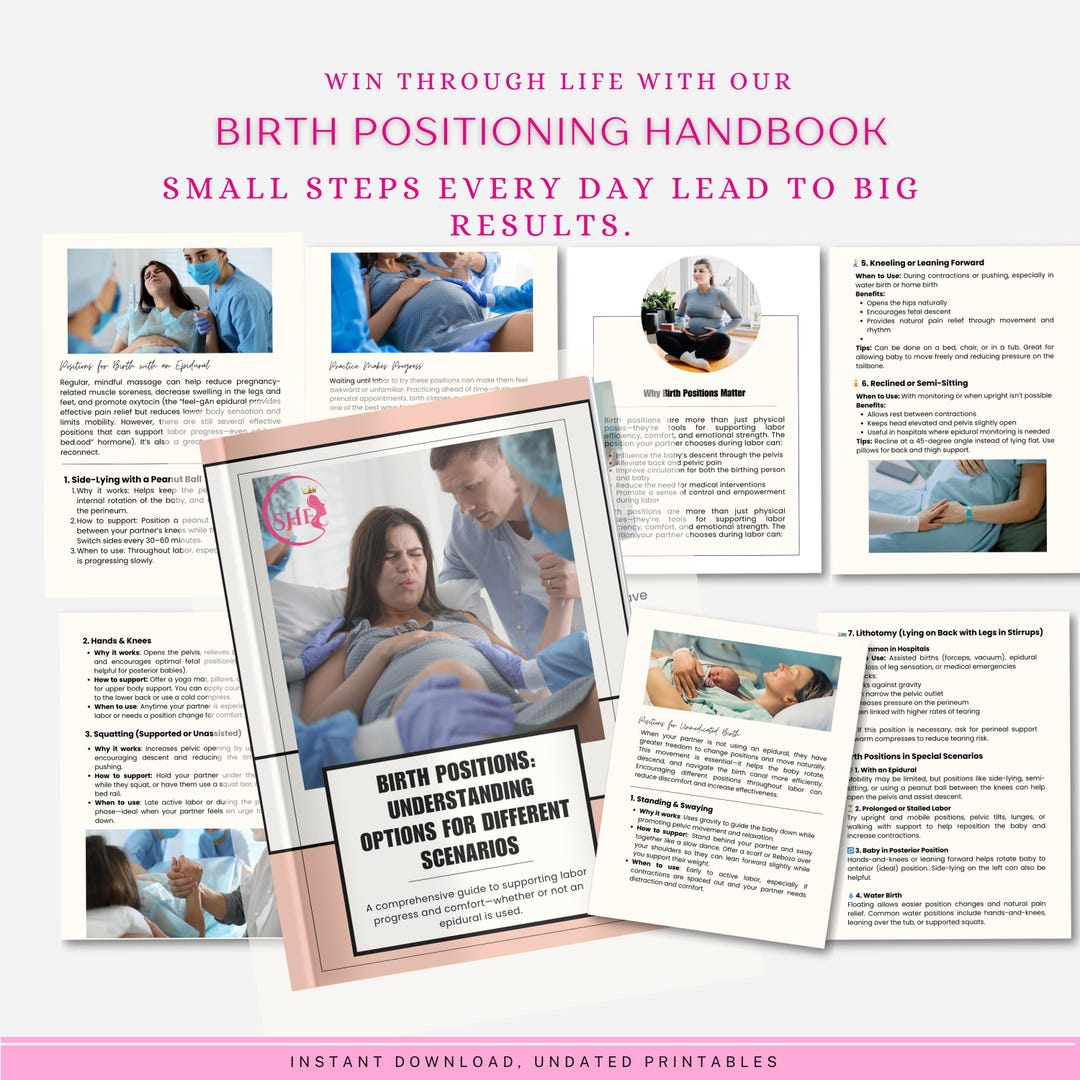 Birth Positions Guide, Labor Positions , Childbirth Education, Birthing ...
