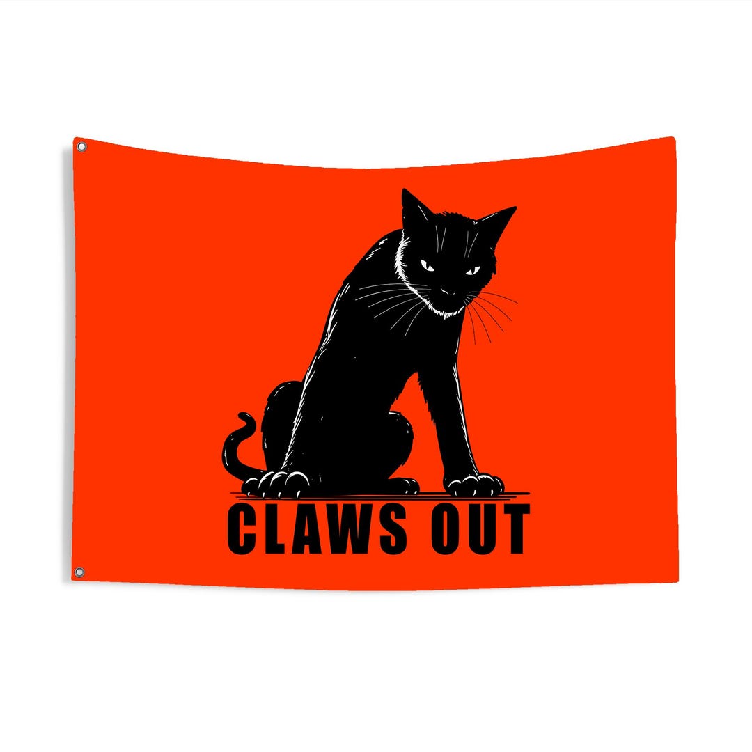 Claws Out Black Cat Double-sided Garden Flag, Cat Lovers Gift, Quirky ...