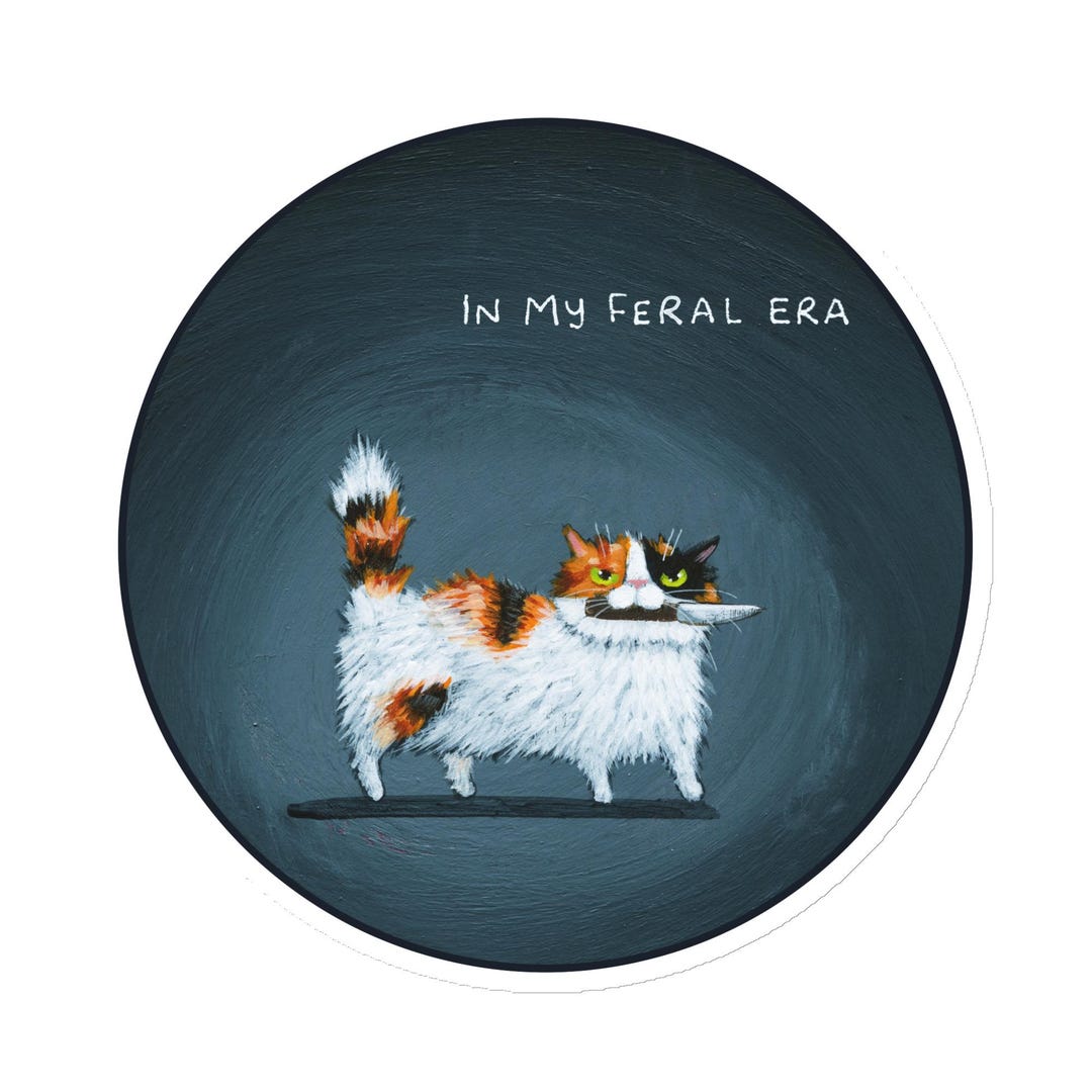 Little Terror in My Feral Era Calico Cat Magnet - Etsy