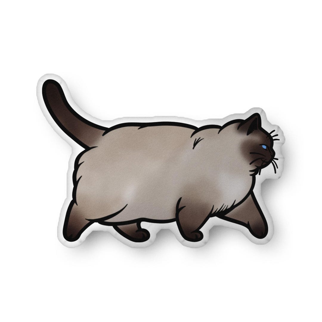 Chonky Siamese Oh Lawd He Comin Cat Custom-shaped Pillow - Etsy