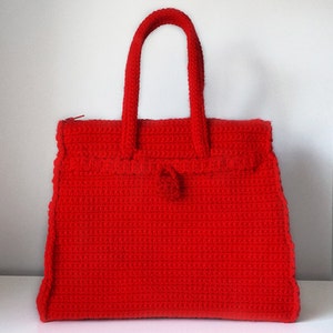 Red crochet bag medium luxury purse medium bag luxury - Etsy 日本