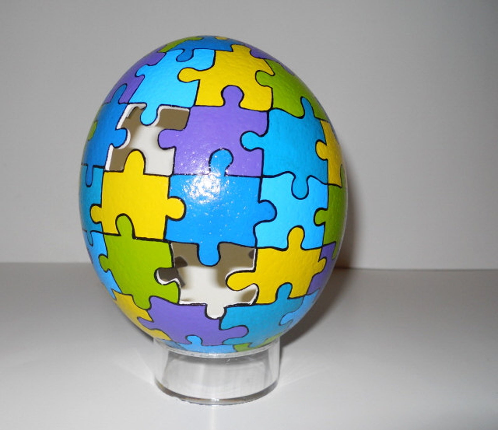 Puzzled Ostrich Egg - Etsy