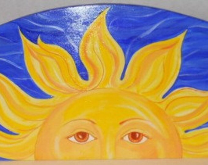 Painted Wood Sun Face Door Topper - Etsy
