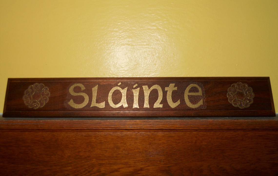 Carved Celtic Sign slainte | Etsy