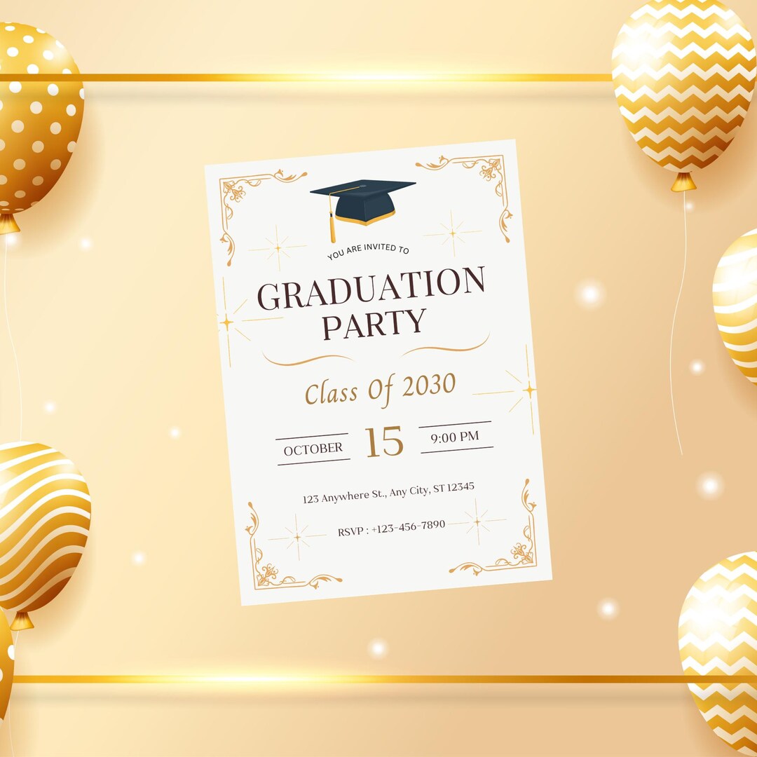 Custom Graduation Party Invitation | Printable Graduation Invite ...
