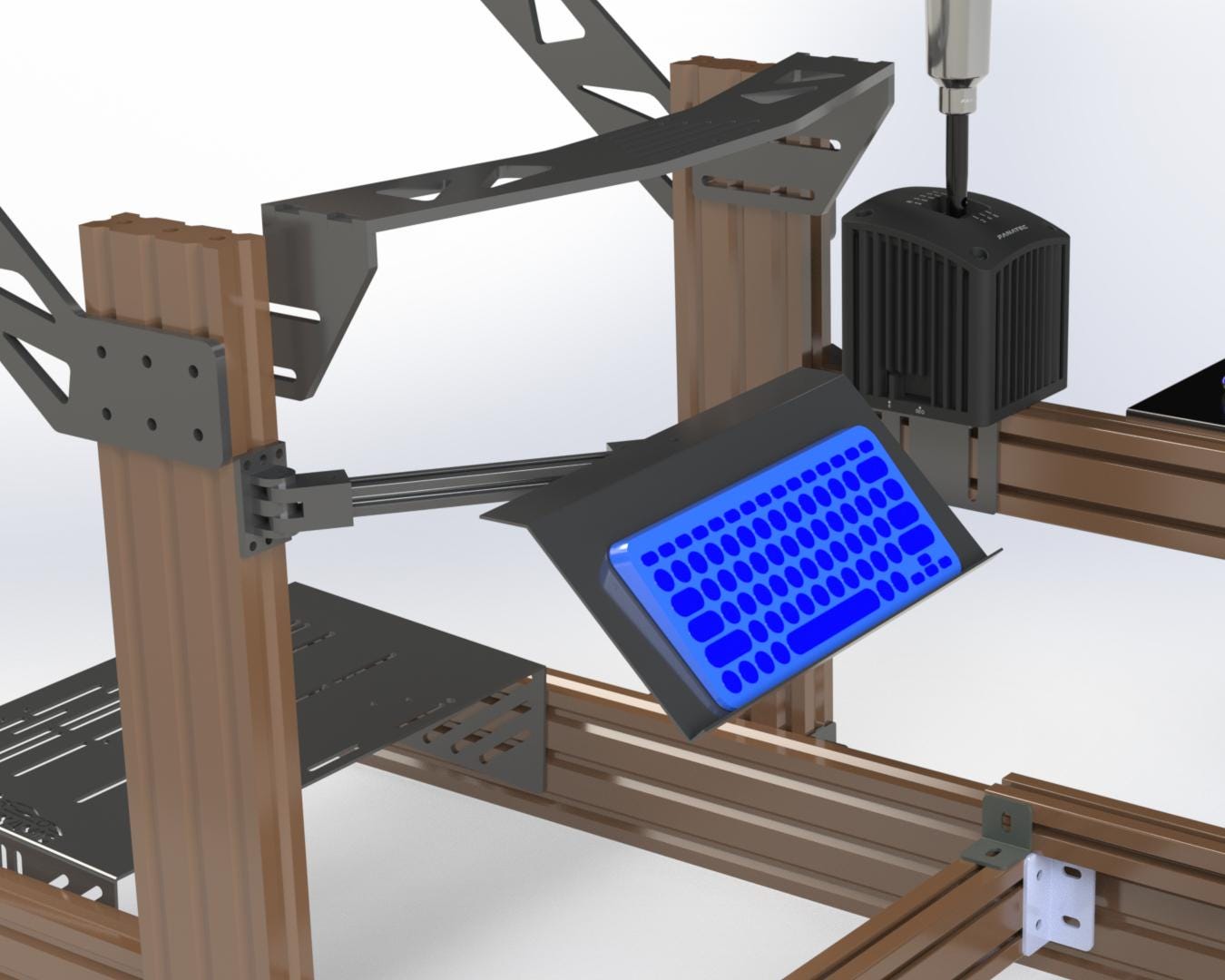 Sim Rig Keyboard Holder With Foldable Arm - Adjustable Racing Simulator ...