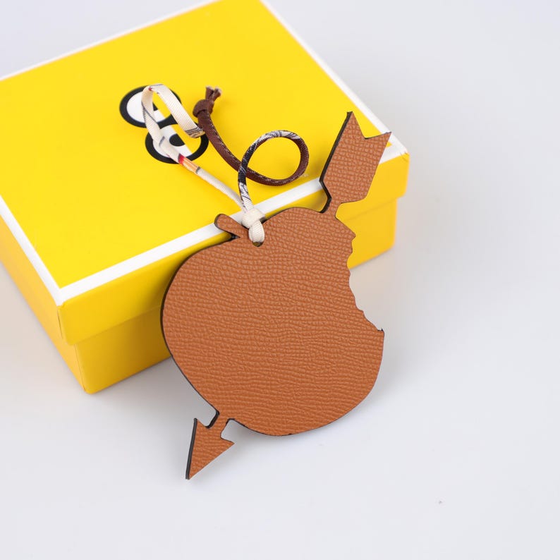Gold Epsom and Blue Togo Apple Arrow Bag Charm - Etsy
