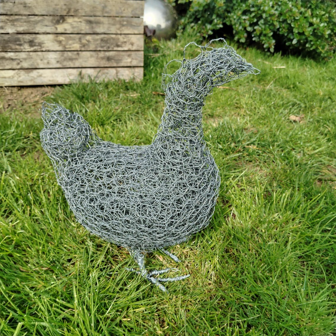Handmade Chicken Wire Chicken Sculpture ~ Garden Art - Etsy